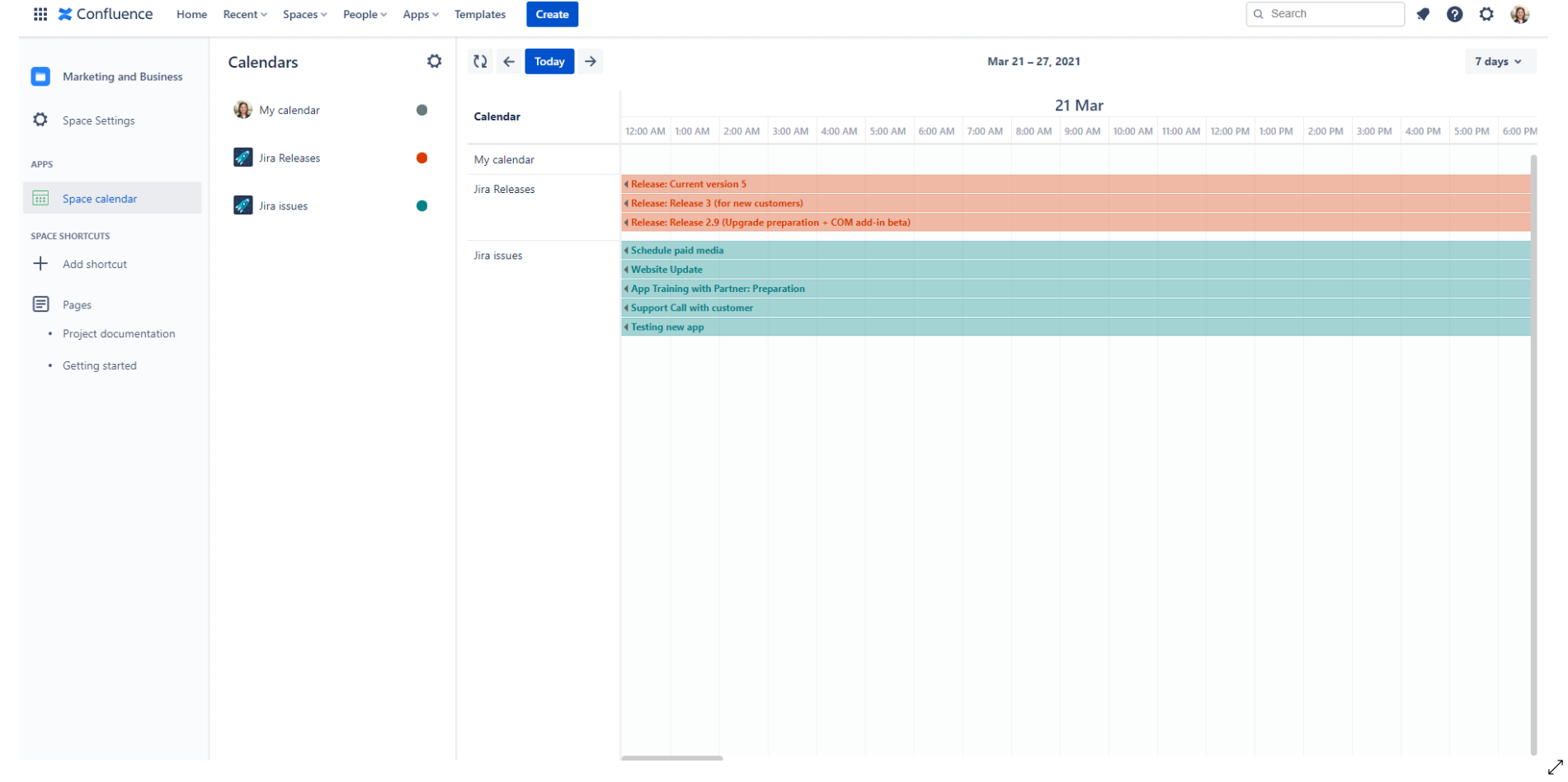 Work with Office calendars in Confluence