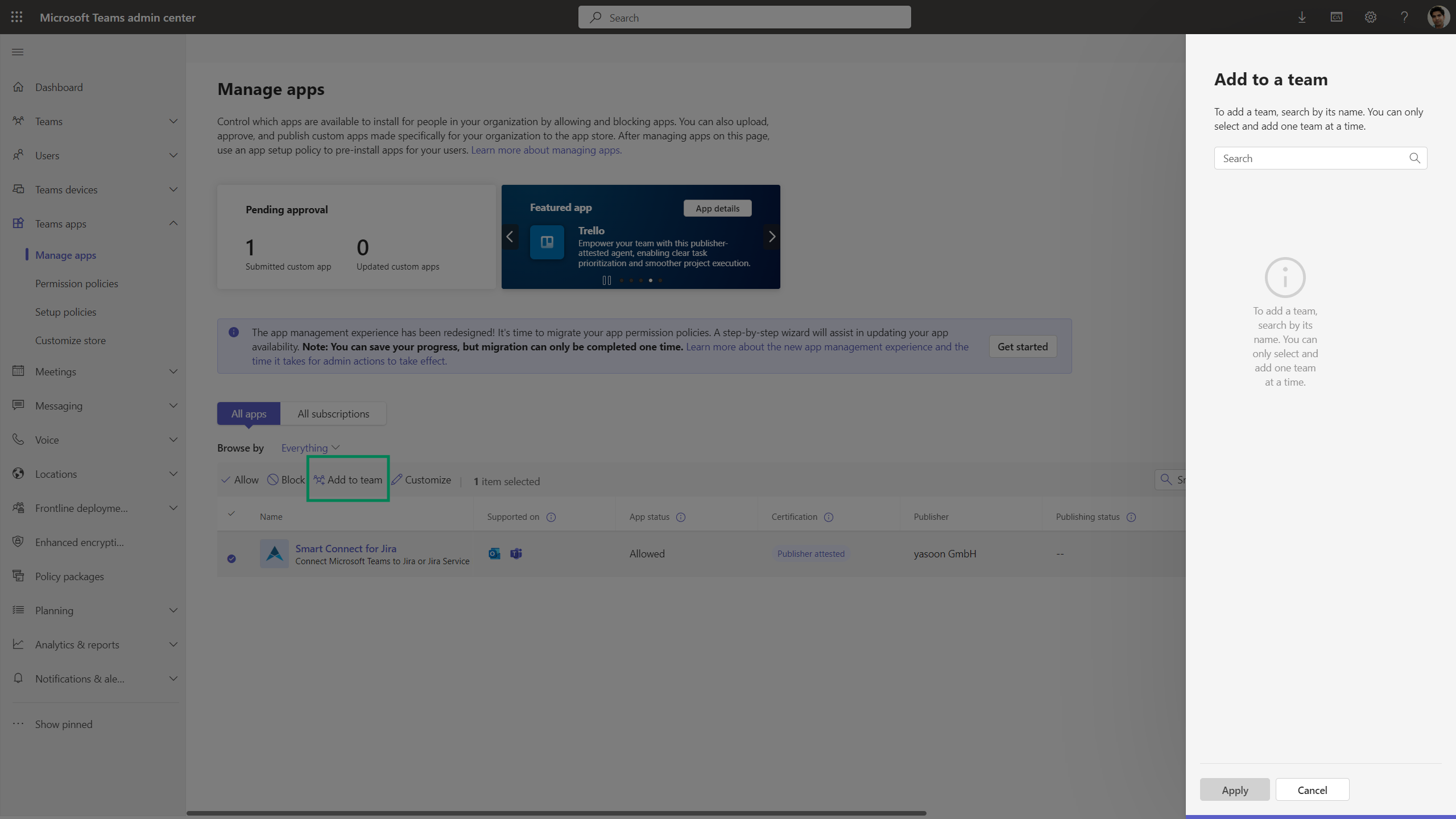 Deployment Microsoft Teams app